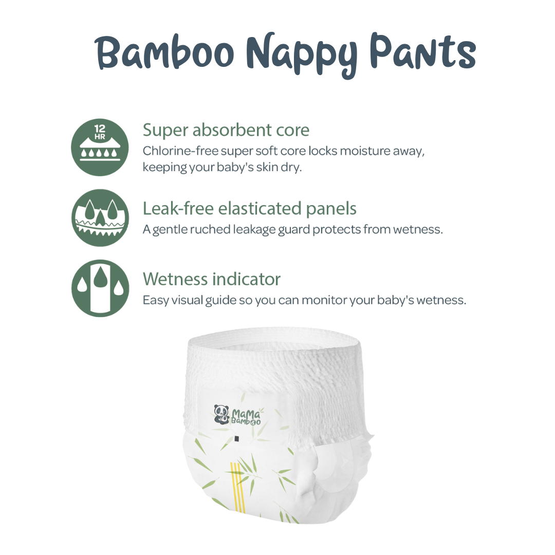 Bamboo Pull-Up Nappies & Eco-Friendly Potty Training Pants - Mama Bamboo